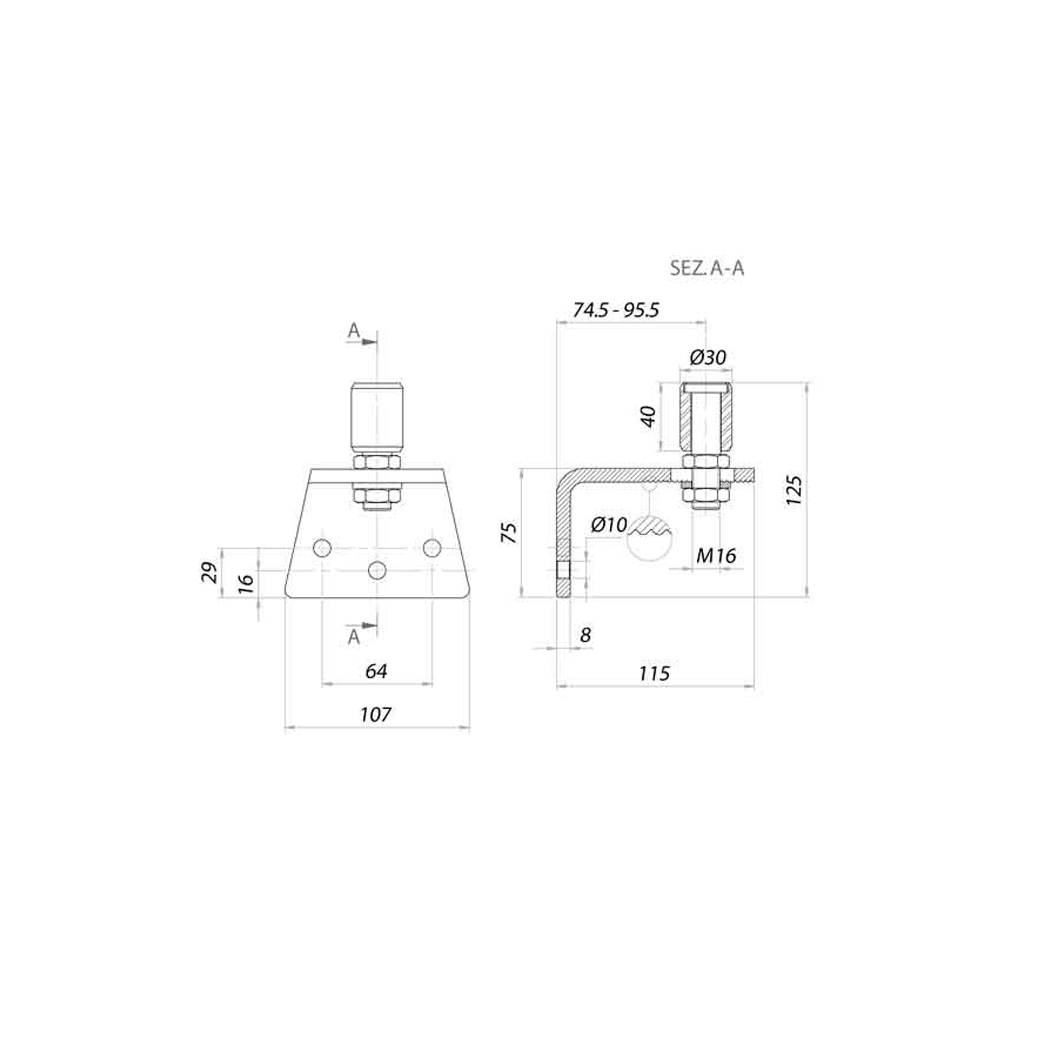 Duragates Bottom Guide for Overhead Track/Wall Mount Top Guide for ...