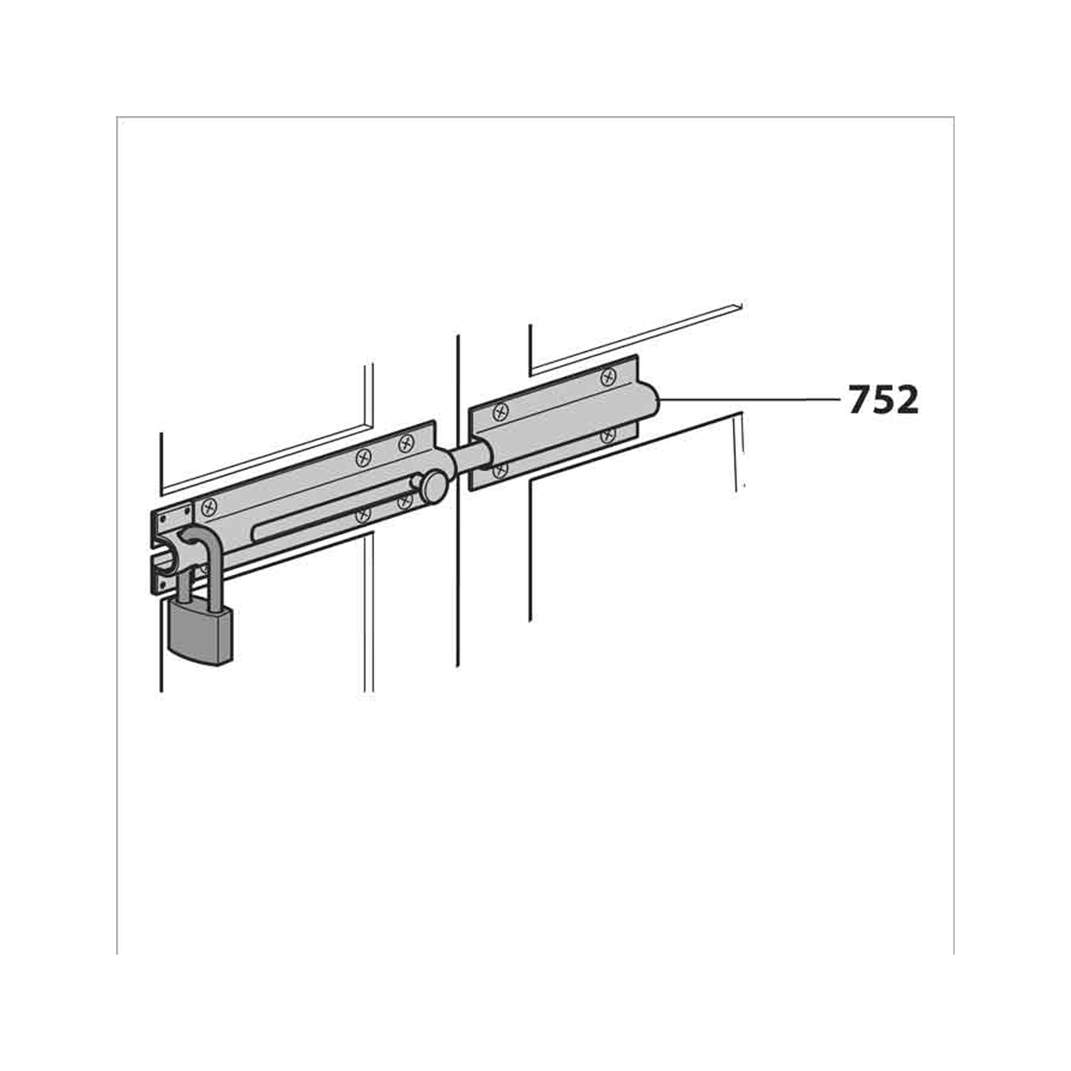 Duragates Padlockable Bronze Sliding Bolt - 752-130 | Cantilever Gate Parts