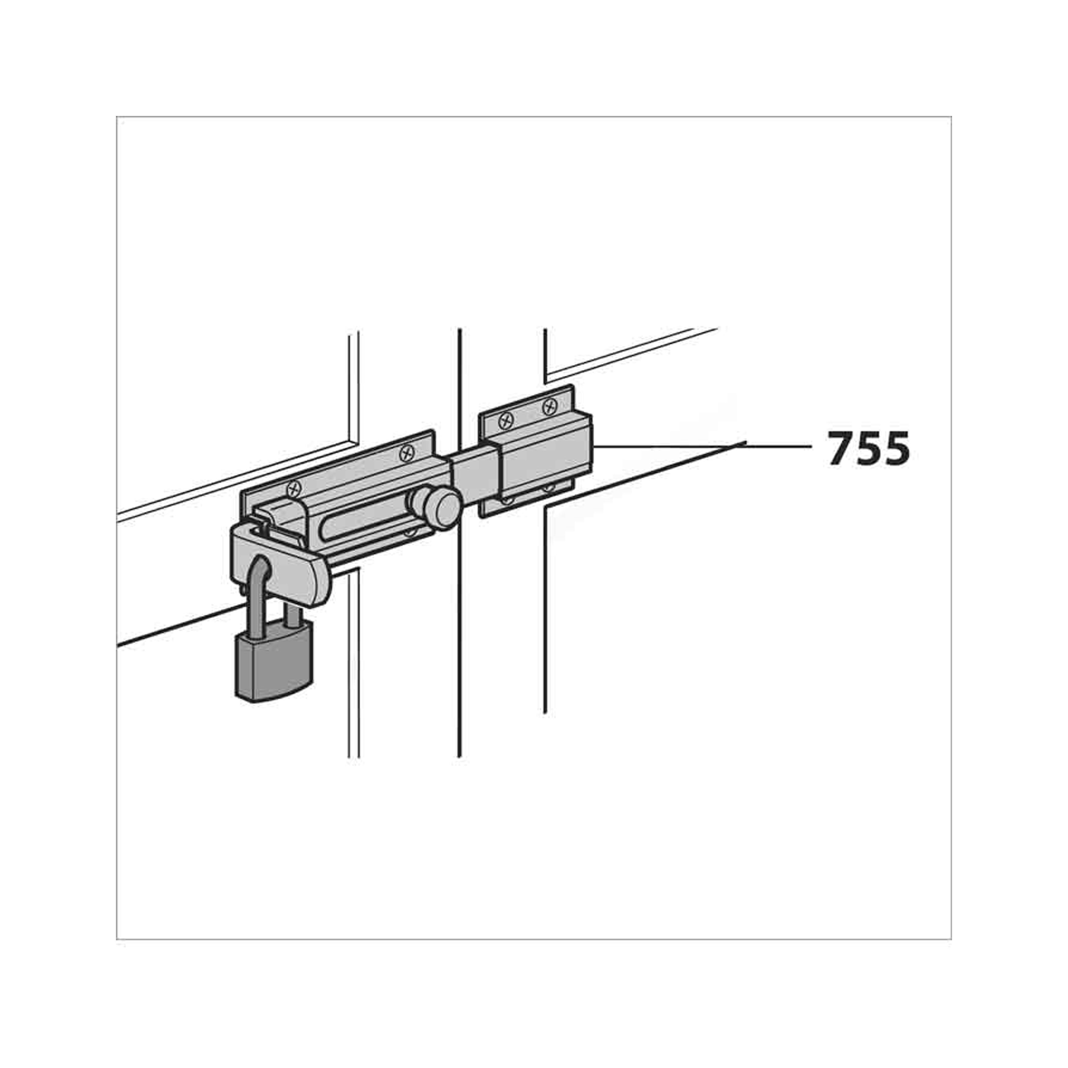 Duragates Padlockable Heavy Duty Steel Sliding Bolt - 752-130 ...