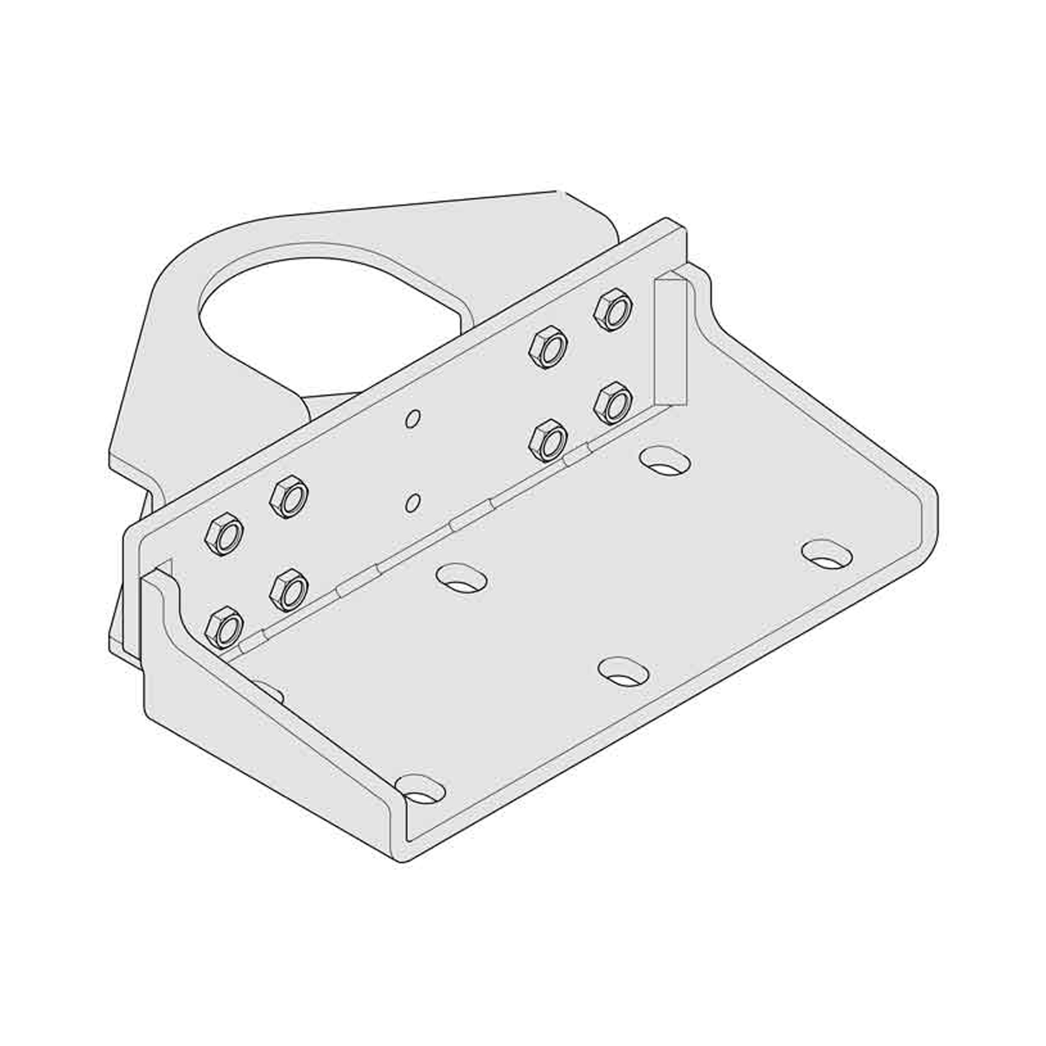 DuraGates Post Mount Bracket Pair for 4" Square Tubing for "P ...
