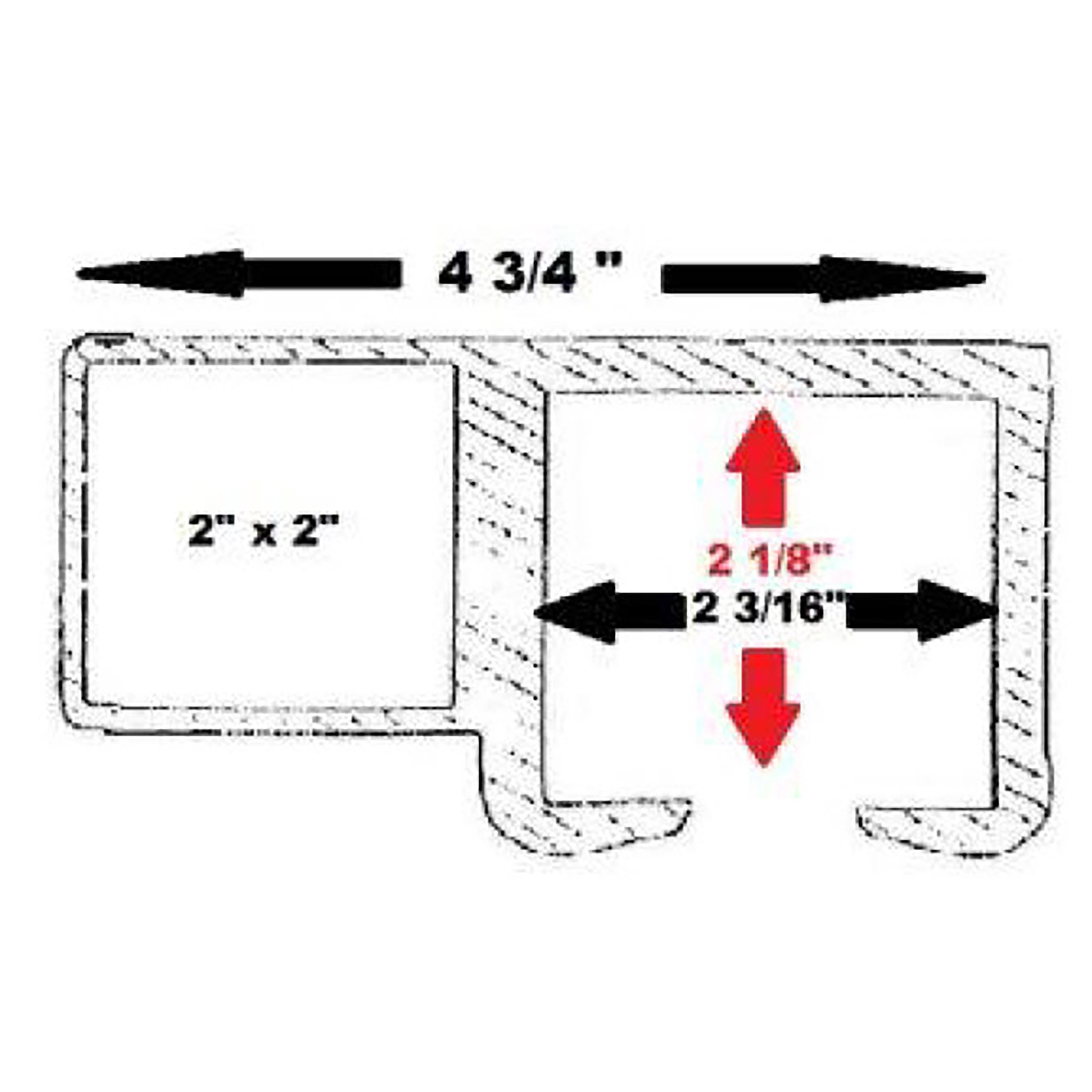 E/Z Slide Aluminum Square Weld in Place Frame and Track for Overhead ...